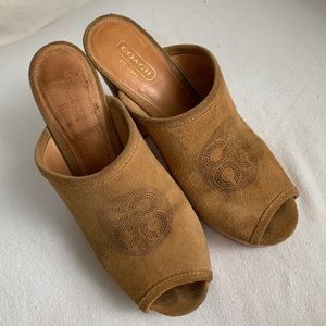 Coach | Shoes | Coach Suede Leather Clogs | Poshmark